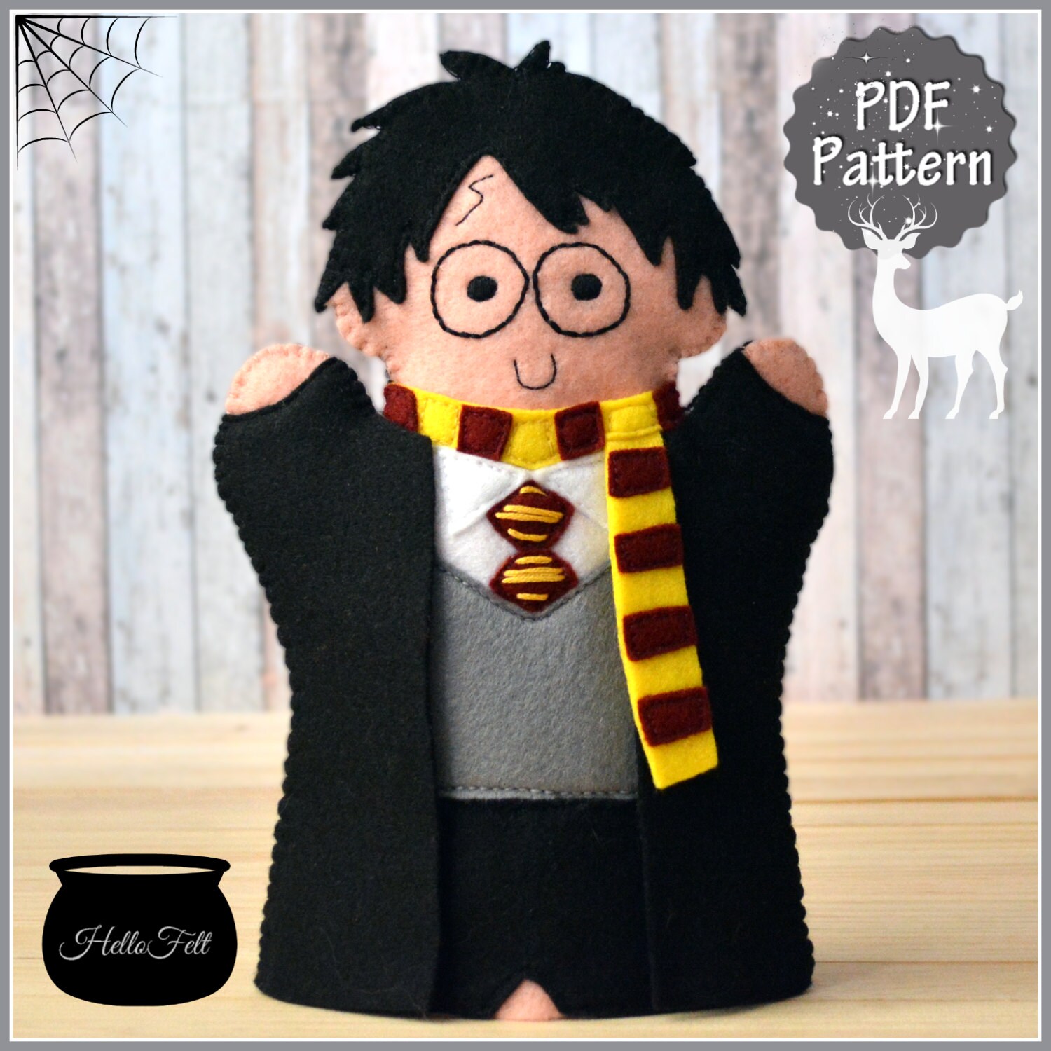 PDF PATTERN: Felt Wizard Hand Puppet Instant Download Felt - Etsy