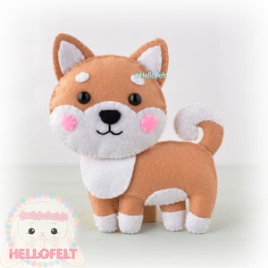 PDF & SVG PATTERN: Shiba Inu Felt Dog Pattern. Felt Cute Dog. Plush Dog ...