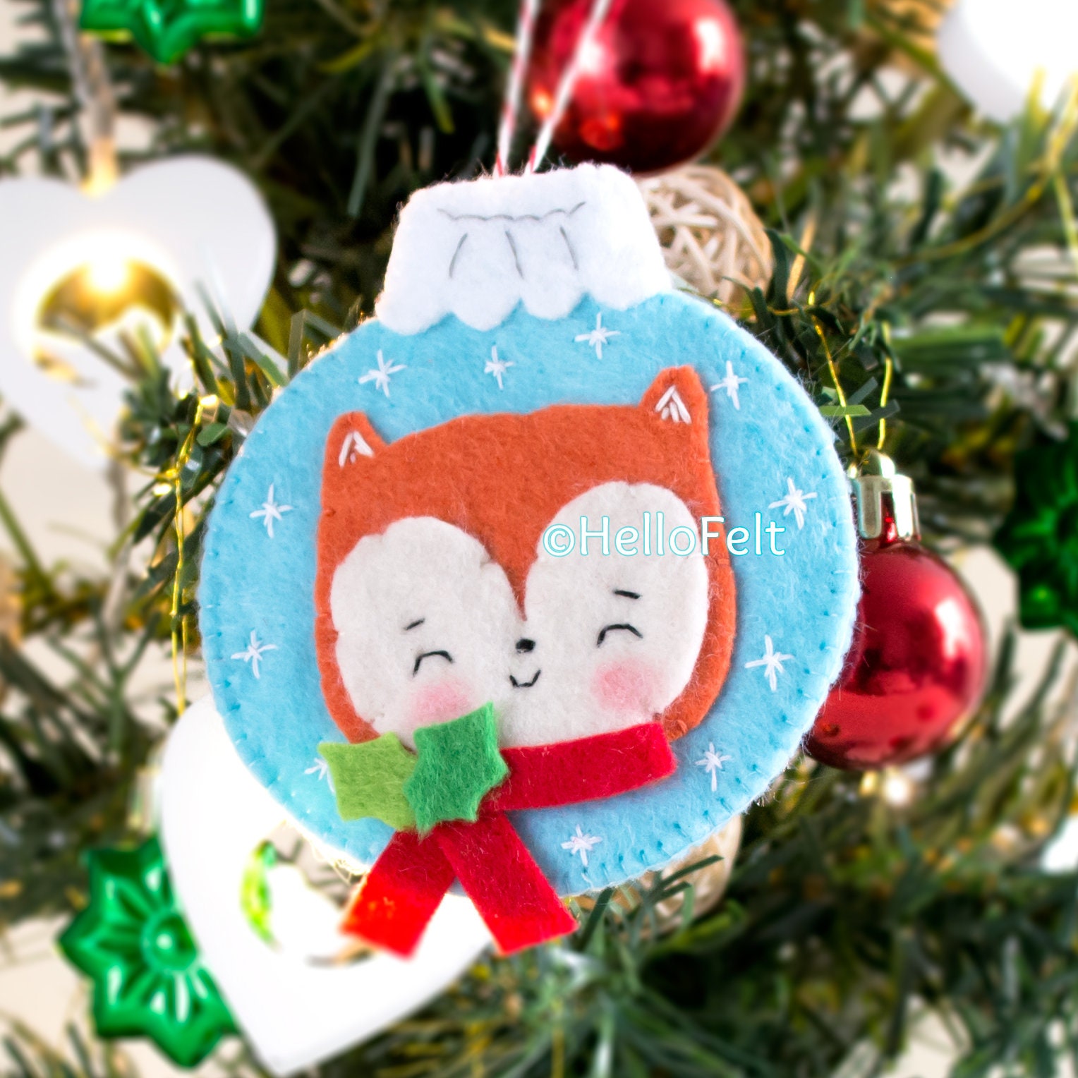 PDF PATTERN: Woodland Christmas. Felt Christmas Ornaments - Etsy