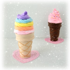 PDF Pattern: Felt Soft Serve Ice Cream, Tutorial and Pattern. Felt Ice ...