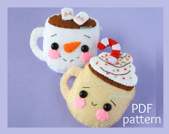PDF SVG Pattern: Felt Cupcakes Tutorial and Pattern. Felt - Etsy