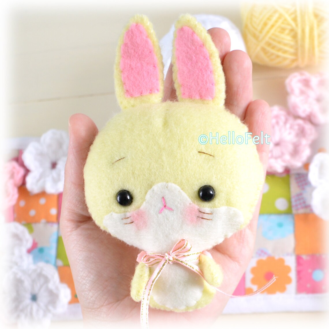 PDF PATTERN: Set of 3 Felt Bunny Pdf Pattern Rabbit Felt | Etsy