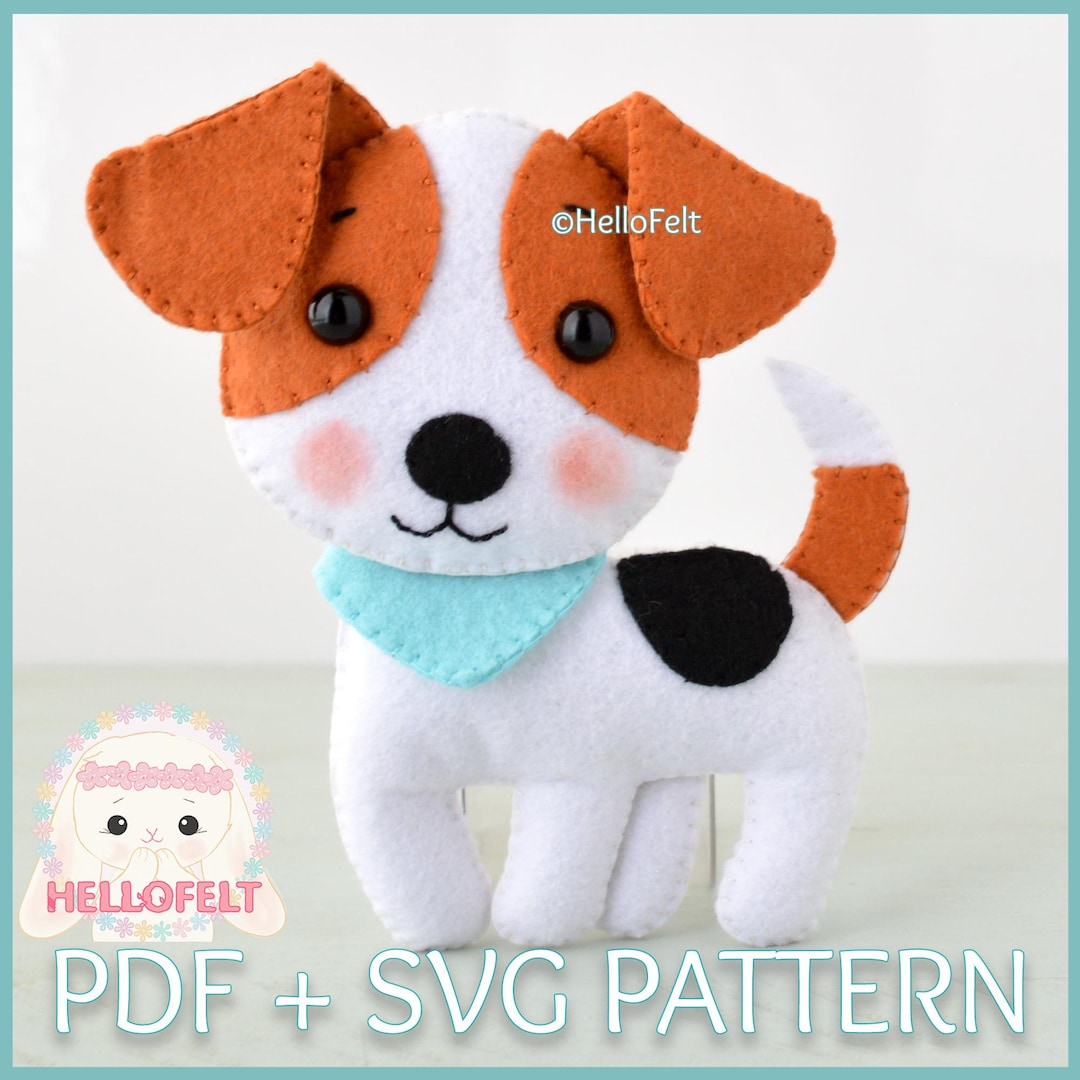 PDF & SVG PATTERN: Jack Russell Felt Dog Pattern. Felt Cute Dog. - Etsy