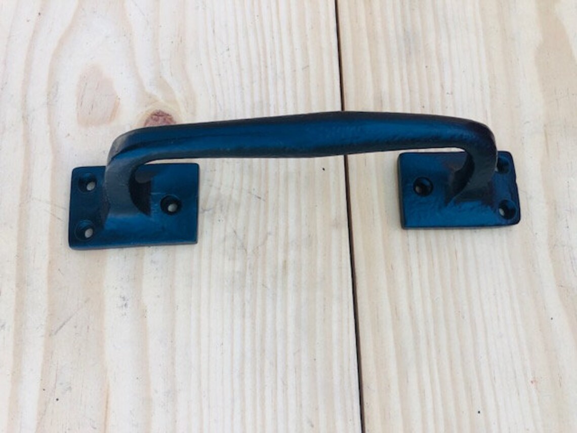 4 LARGE CAST IRON Handles Barn Door Easy Grip Black Shed - Etsy