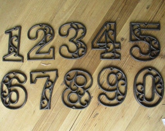 Large Iron House Numbers - Etsy