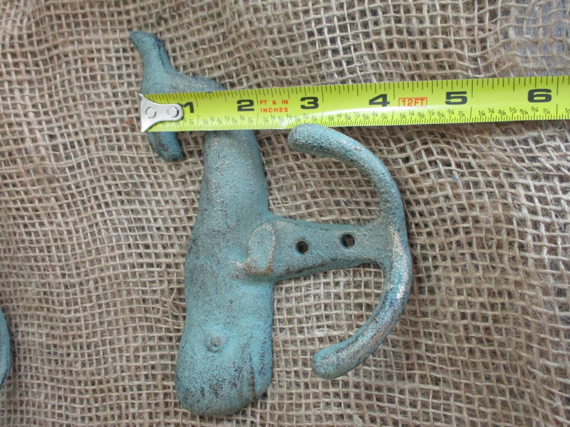 12 Cast Iron Whale Hooks Hook Nautical Beach House Home Decor - Etsy