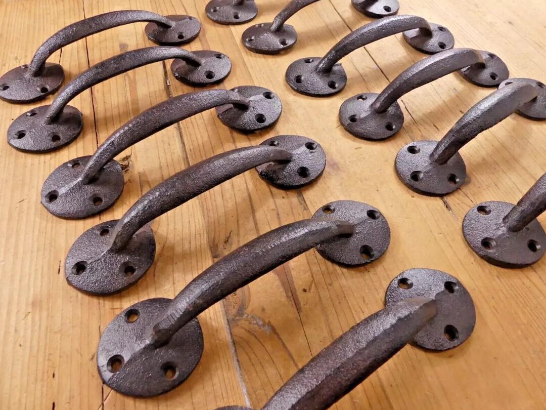 12 Cast Iron Handles, Barn Door Handles, Drawer Pulls, Gate Handles ...