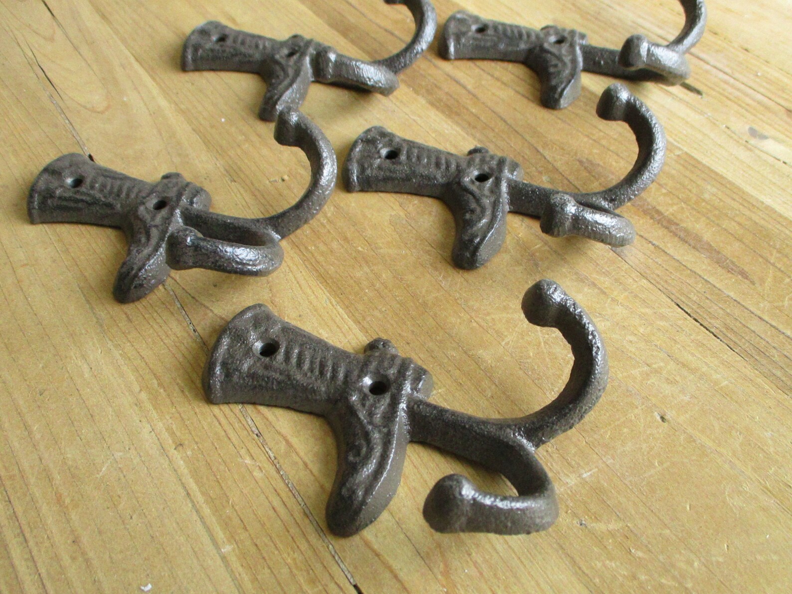 10 Cast Iron Cowboy Boot Hooks Entryway Hook Hall Tree Hook | Etsy