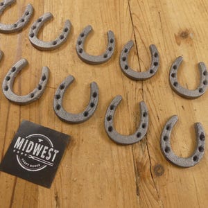 10 Small Cast Iron Horseshoe Cast Iron Metal Horseshoes Good Luck ...