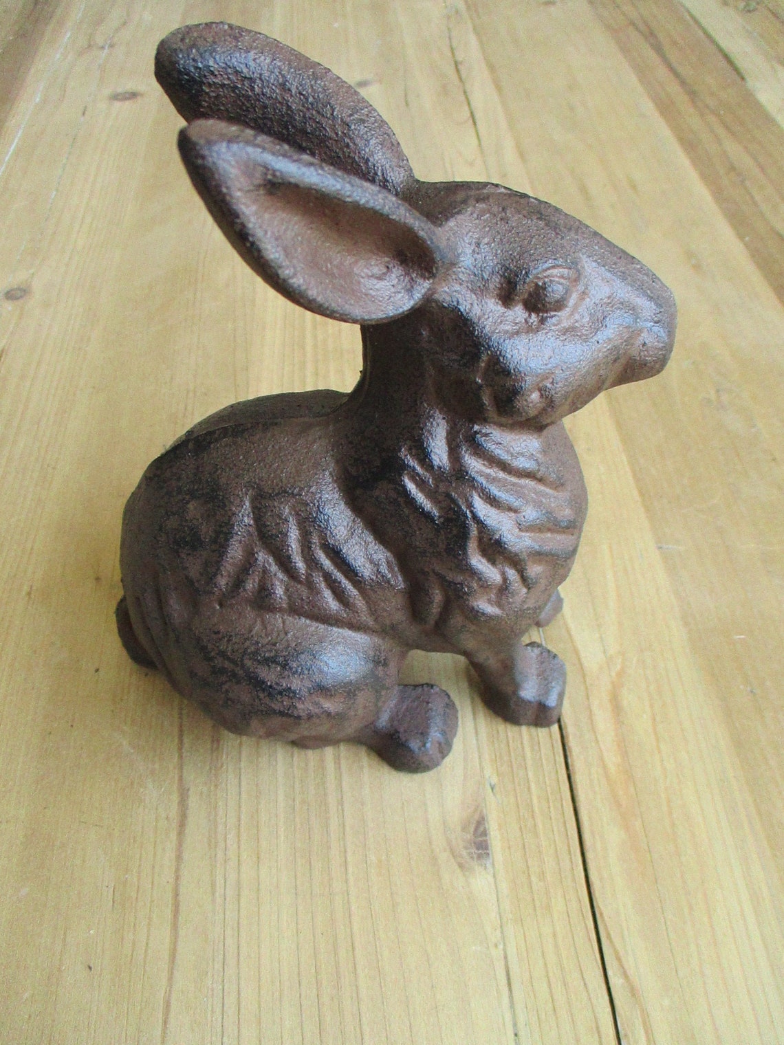 CAST IRON RABBIT Bunny Easter Bunny Figure Statue - Etsy