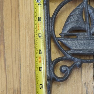 2 Cast Iron Sail Boat Brackets, Corbels, Braces, Shelf Bracket ...