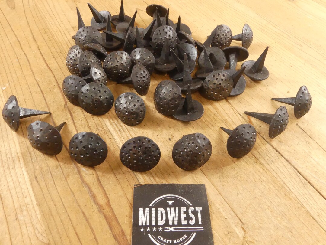 50 IRON CLAVOS NAILS Forged Decorative Craft Tack 1 1/8" Wide 1 1/8 ...