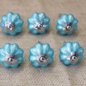 6 KNOBS, Drawer Pulls, Cabinet Knobs, Bathroom, Kitchen, Blue, Aqua, Turquoise, Pulls - Etsy