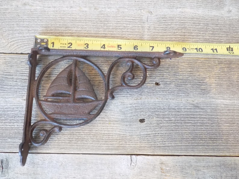 2 Cast Iron Sail Boat Brackets Corbels Braces Shelf Bracket - Etsy