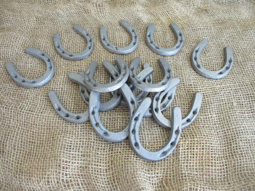 15 Small Cast Iron 3" Horseshoes Decorative Cast Iron Metal Horseshoe ...