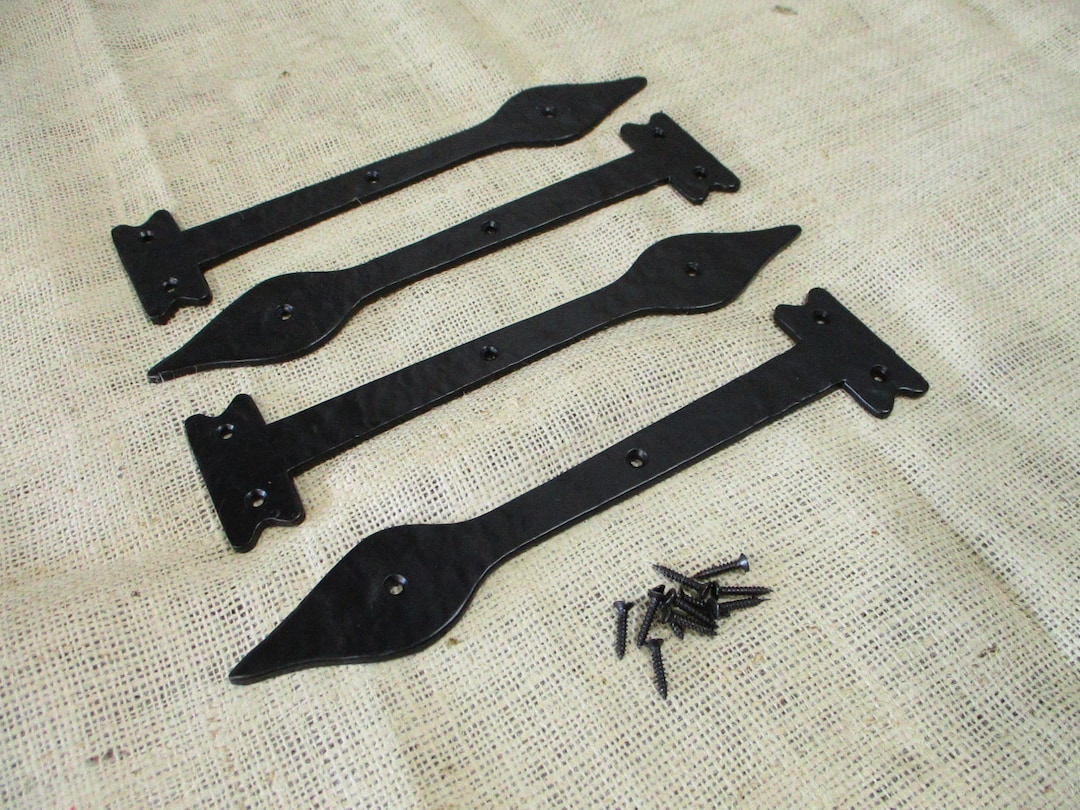 4 METAL DUMMY HINGES, Decorative Hinge, Black, Faux, Fake Hinges, Large ...
