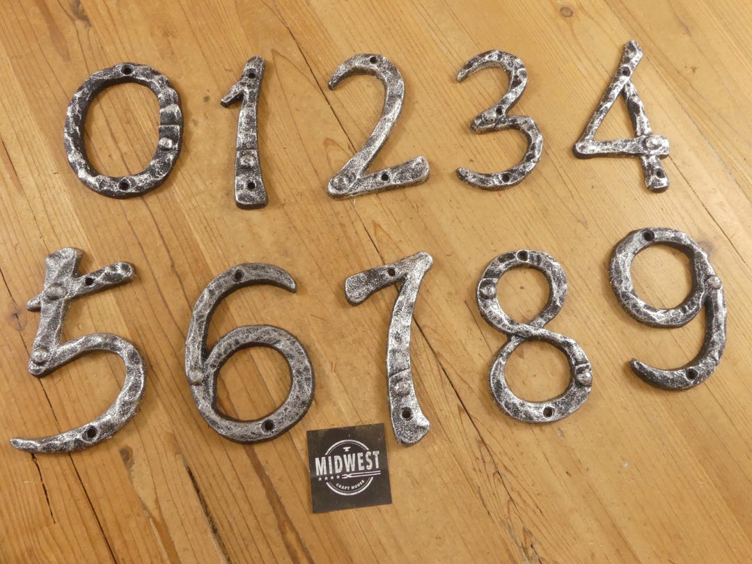 Cast Iron Numbers, Single Numbers, House Numbers, Craft Numbers, Large ...