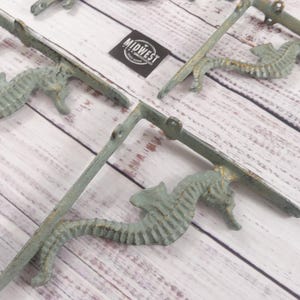 4 Cast Iron Nautical SEAHORSE Brackets Sea Horse Braces Shelf Bracket ...