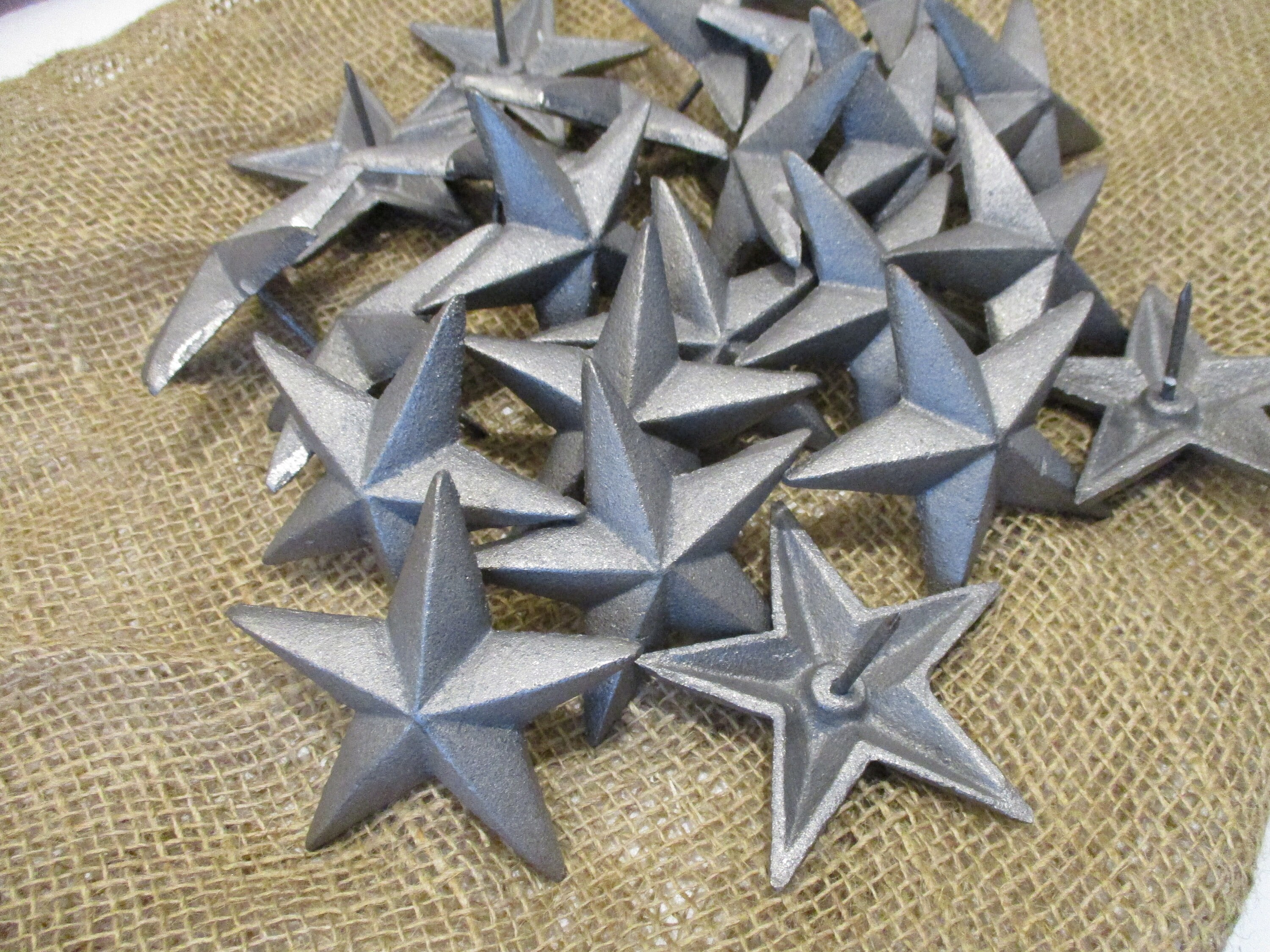 25 Cast Iron Nail Stars 3 1/2 Wide For Wall Hanging | Etsy