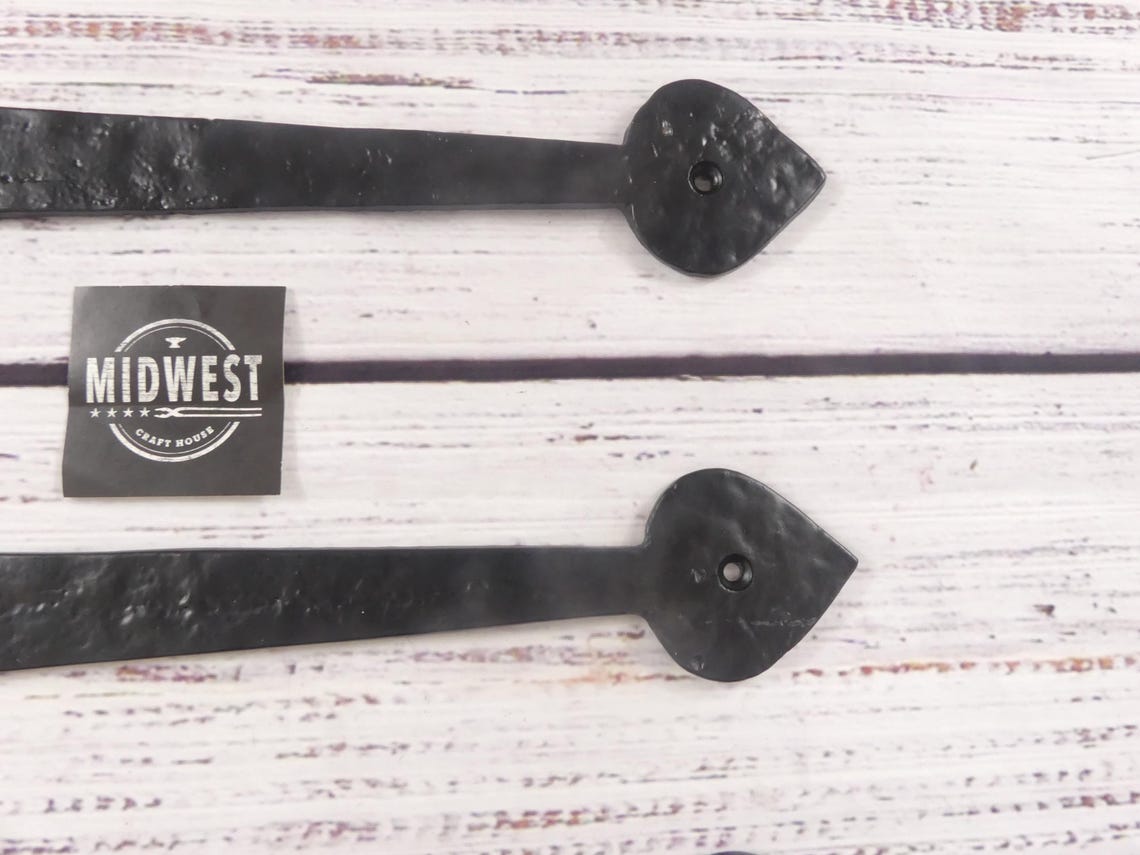 4 Iron Dummy Hinges, Decorative Hinge, Black, Faux, Fake Hinges, Large ...