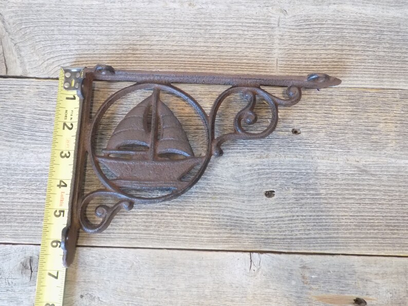 2 Cast Iron Sail Boat Brackets Corbels Braces Shelf Bracket - Etsy
