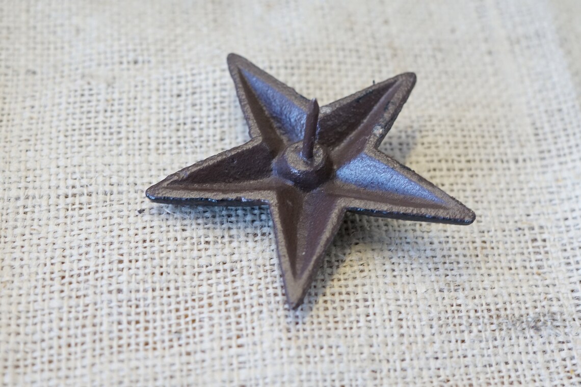 10 LARGE Rustic Cast Iron Nail Stars 3 1/2 Wall Decor - Etsy