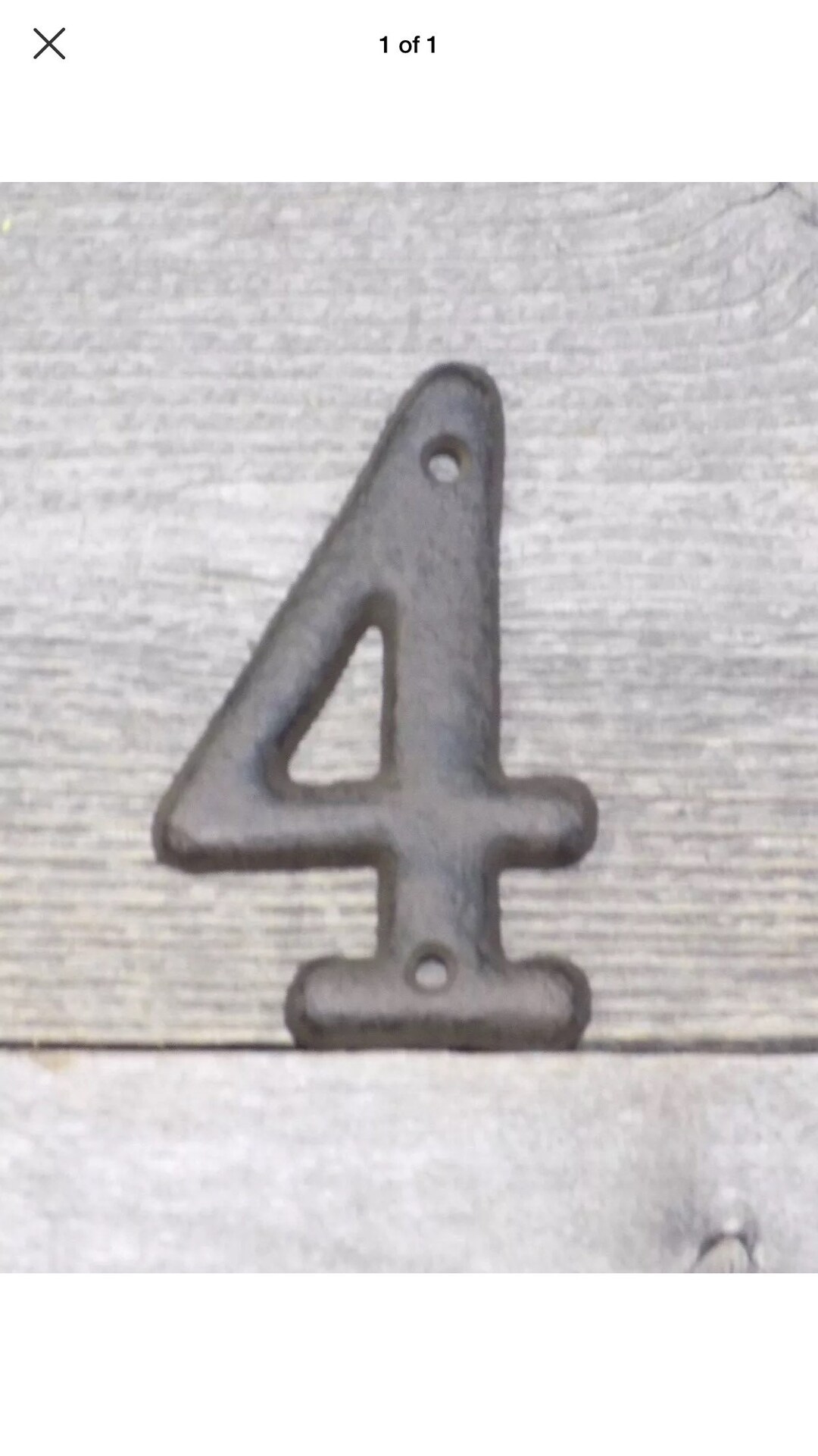 Number 4 Four Rustic BROWN Cast Iron Metal House Numbers - Etsy