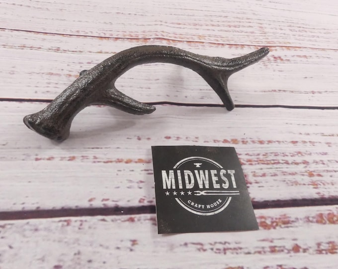 Deer Elk ANTLERS ANTLER Handle Drawer Pull Knob - Cabinet - Rustic ...