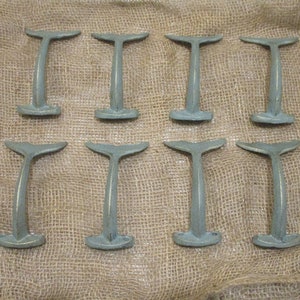 8 Whale Tail Hooks, Tale Hooks, Cast Iron Entryway Hooks, Hall Tree ...