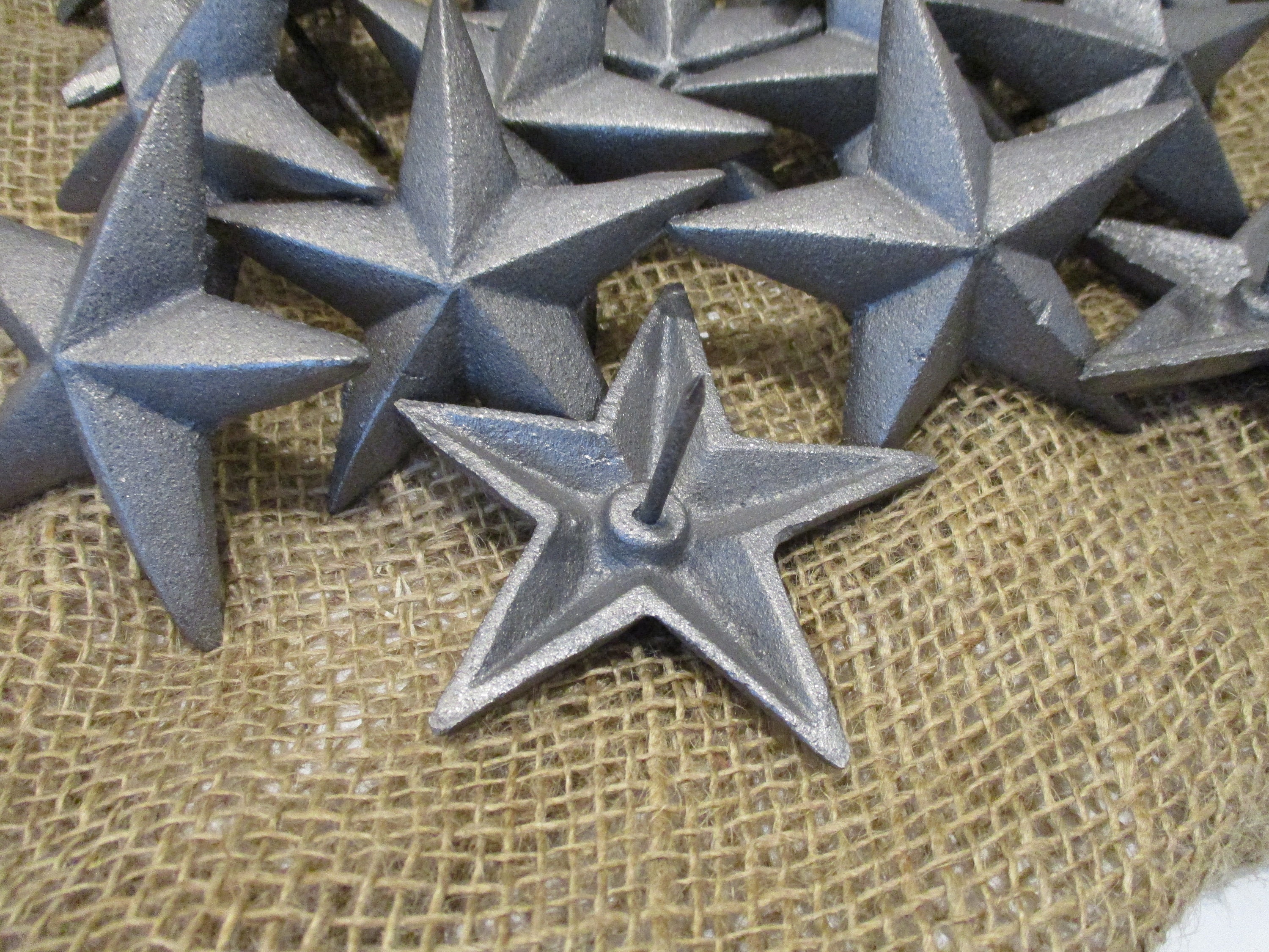 25 Cast Iron Nail Stars 3 1/2 Wide For Wall Hanging | Etsy