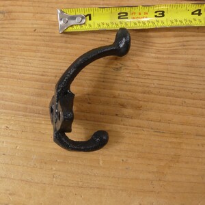 20 Black Coat Hooks, U-shape, Wall Mounted, Decorative Cast Iron ...