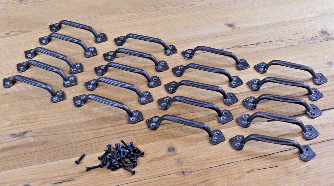 20 Cast Iron Drawer Pulls, Window Pulls, 4 1/2 Long, Cabinet Handles ...
