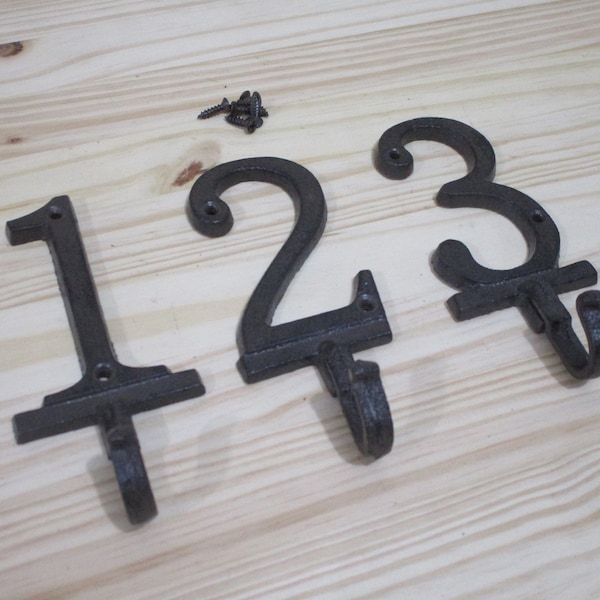 Numbered Hooks - Etsy