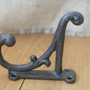 8 Brown Rustic Coat Hooks Cast Iron Antique Style New Made to Look ...