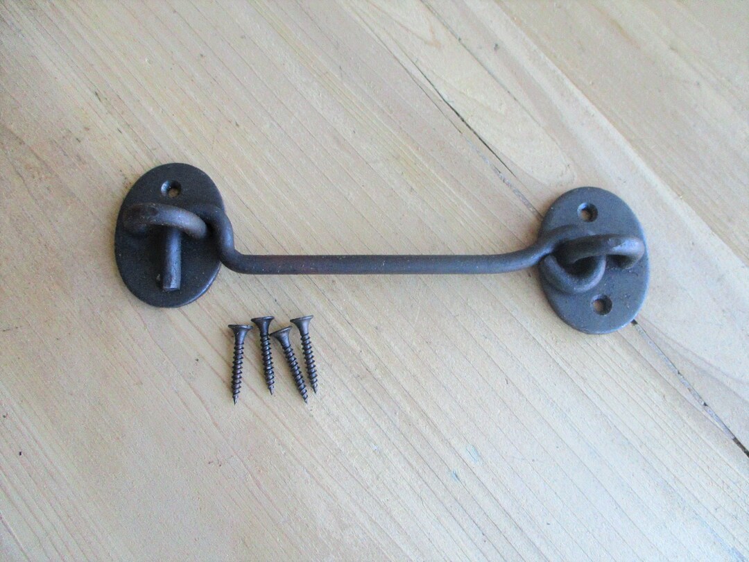 Hook and Eye Latch Lock 5.5" Long, Shed Lock, Gate Lock, Cabin ...