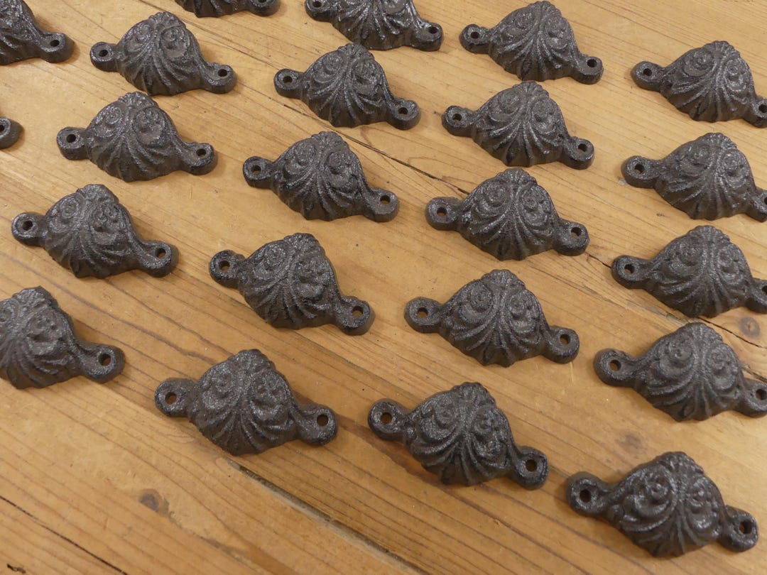 20 Cast Iron Dark Brown Drawer Pulls, Bin Pulls, Handles, Cabinet ...