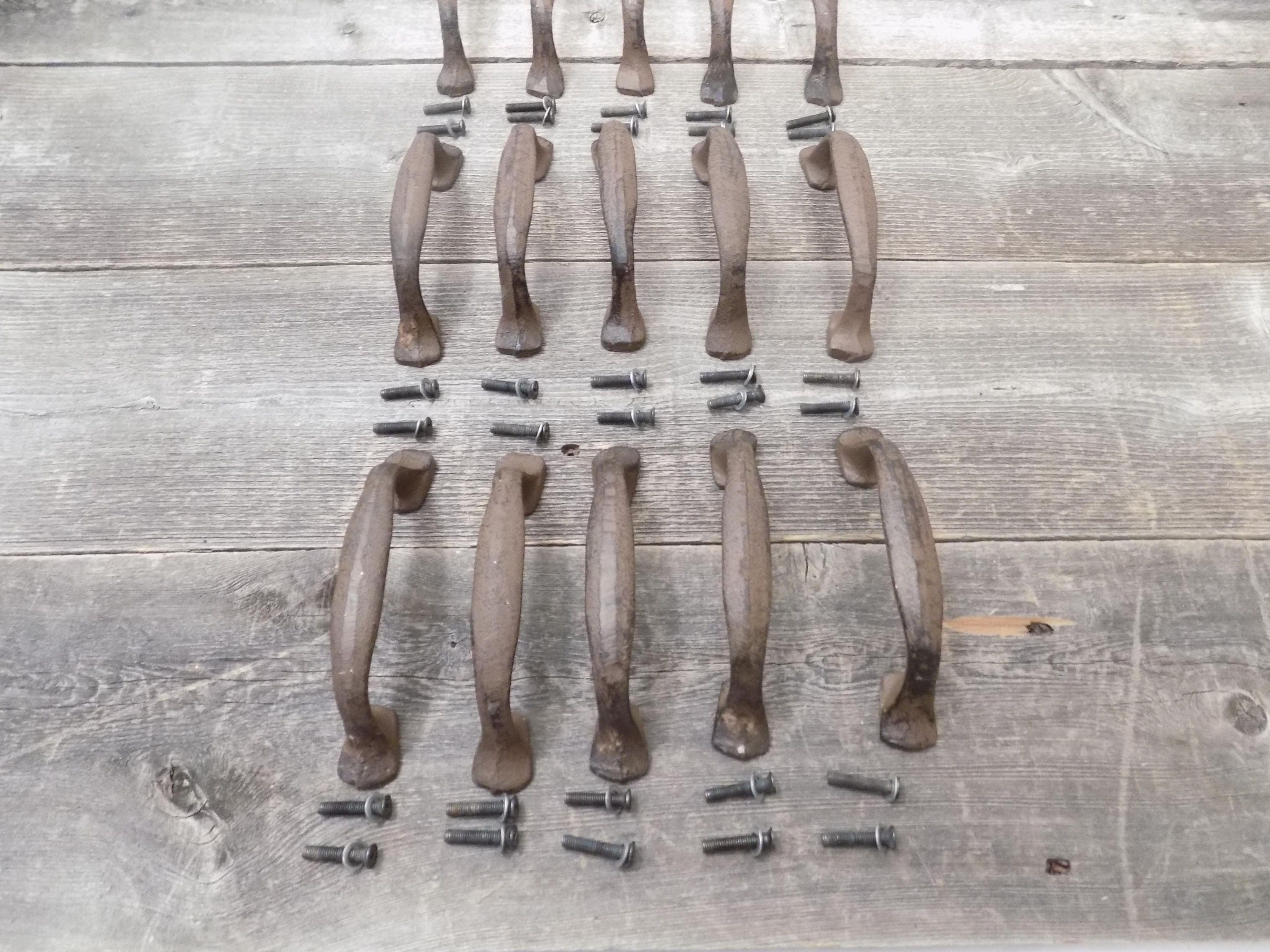 20 Cast Iron Handle Rustic Drawer Pull 5 1/2 Long With | Etsy