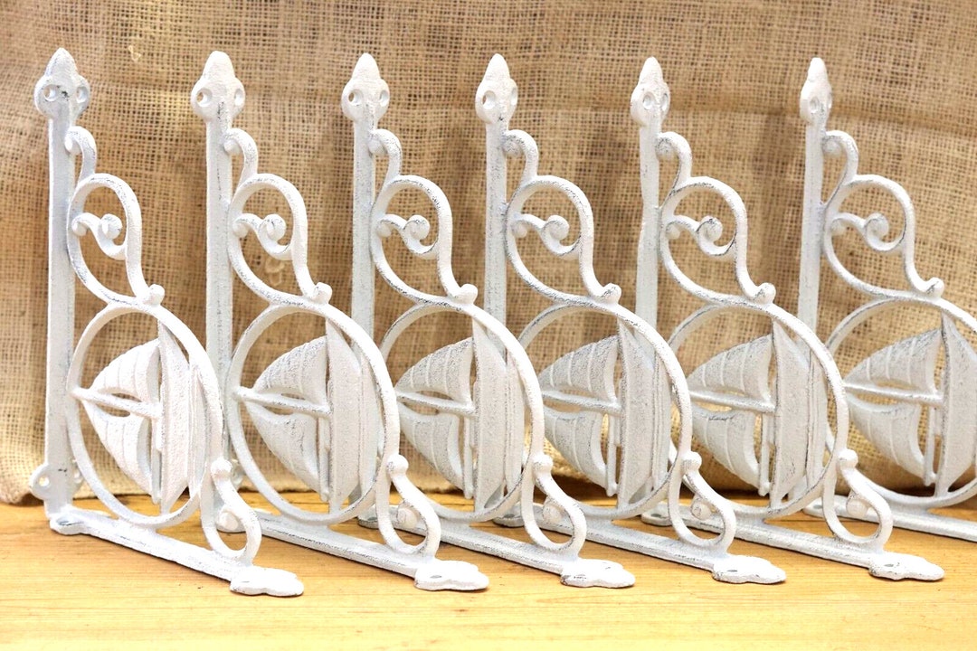 6 Cast Iron Sail Boat Brackets, Corbels, Braces, Shelf Brackets, 9" X 6 ...