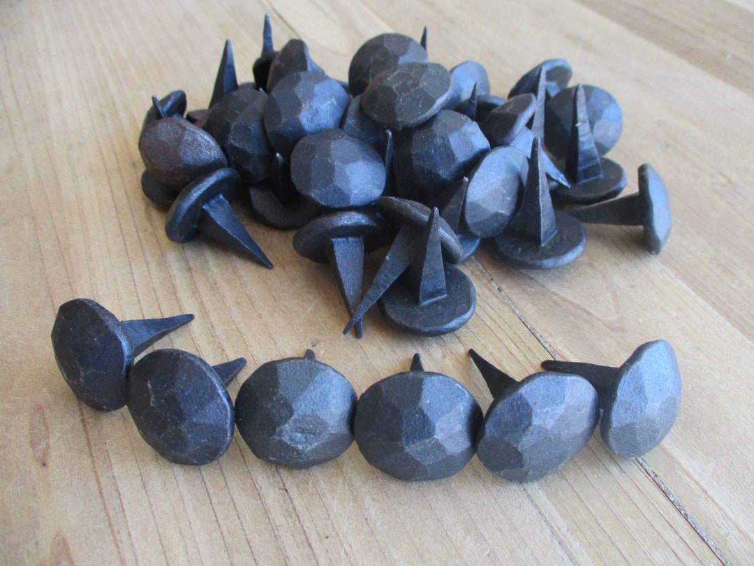 25 Forged Nails, Pegs, Clavos, Decorative Tacks, 1" Wide 1" Nail, Door ...