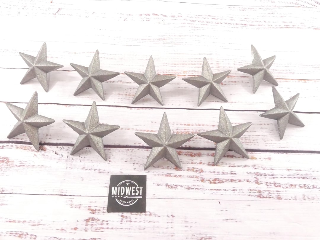 Raw Cast Iron Nail Stars: Rustic Clavos Decor, 3.5" Wide - Etsy