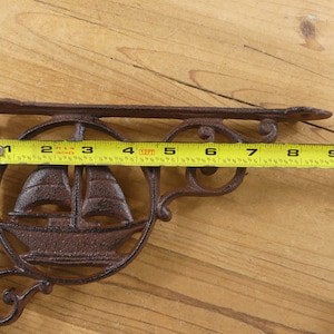 2 Cast Iron Sail Boat Brackets, Corbels, Braces, Shelf Bracket ...