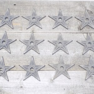 12 Cast Iron Stars, Washers, 3 7/8" Flag Decor, Wall Decor, Decorative ...