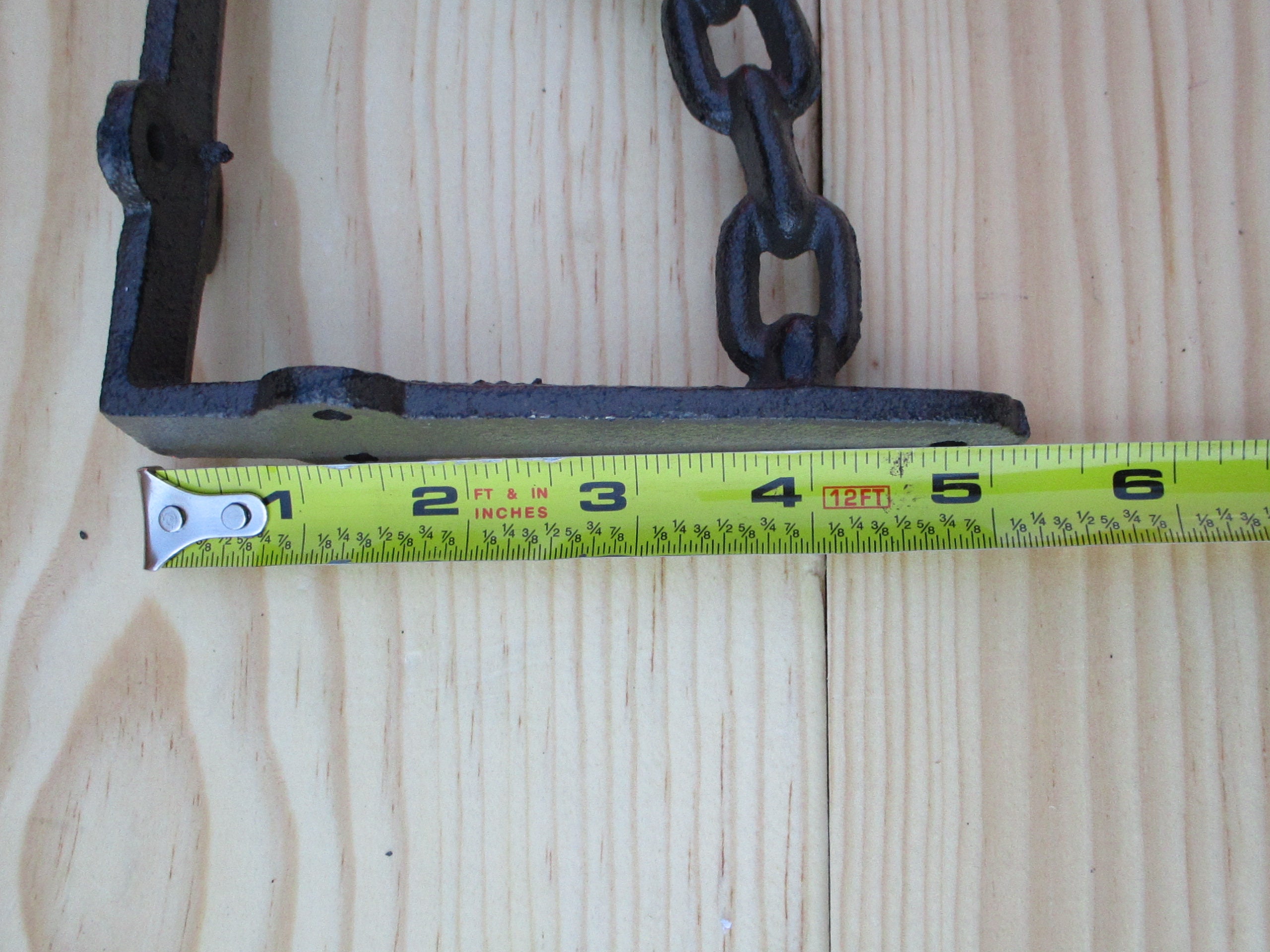 2 Cast Iron Brackets Chain Braces Corbels Bookshelf | Etsy