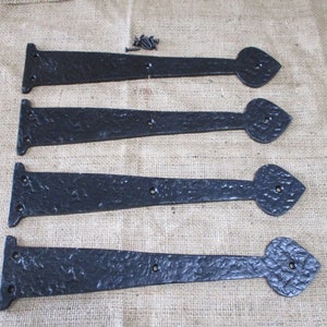 4 IRON DUMMY HINGES, Decorative Hinge, Black, Faux, Fake Hinges, Large ...