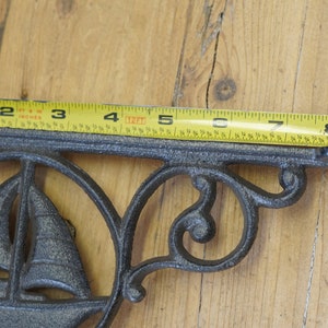 2 Cast Iron Sail Boat Brackets, Corbels, Braces, Shelf Bracket ...
