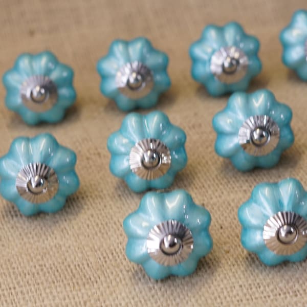 Aqua Drawer Pulls - Etsy