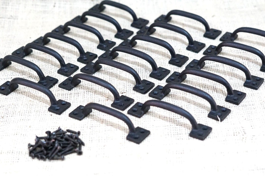 20 Cast Iron Drawer Pulls, Window Pulls, 4" Long, Cabinet Handles ...