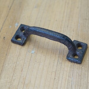 10 Cast Iron Handles, Small 3 5/8 Long, Rustic Drawer Pulls, Kitchen ...