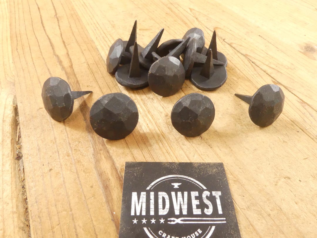 15 FORGED NAILS, Pegs, Clavos, Decorative Tacks, 1