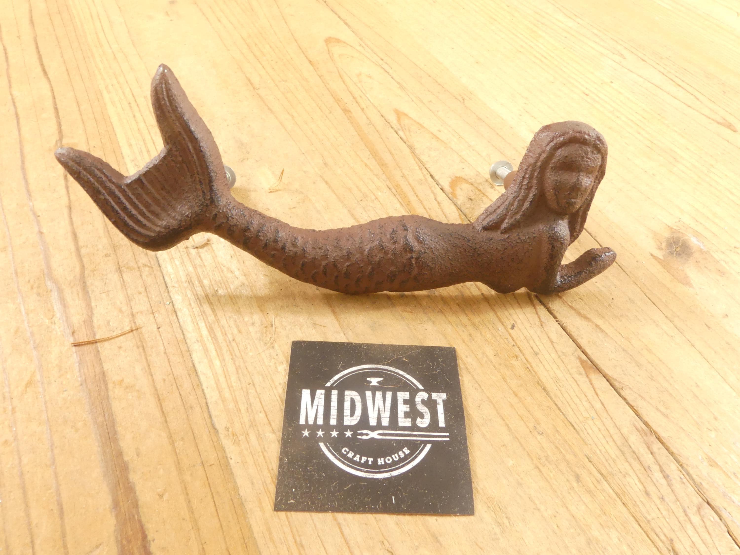 4 Cast Iron NAUTICAL MERMAID Drawer Pulls, Door Handles, Gate Pulls ...